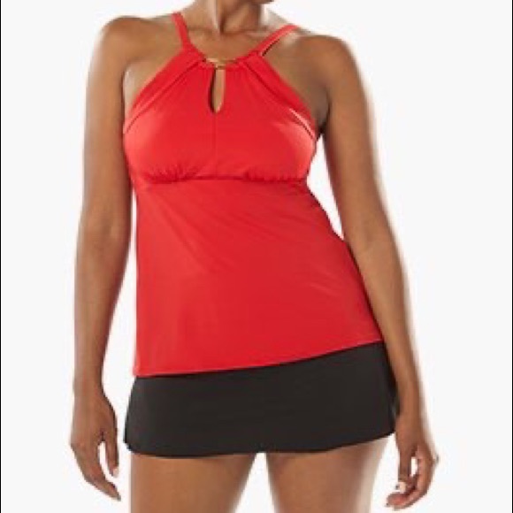 Ruby Ribbon | Swim | Ruby Ribbon Bali Ruby Red Tankini Top New 79 ...